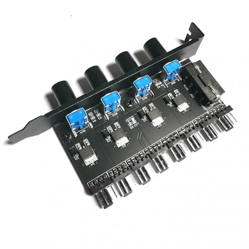 Cooling-Fan-Speed-Controller-12V-3Pin-4Pin-8-Way-Hub-PCI-Bit-Case-Fans ...