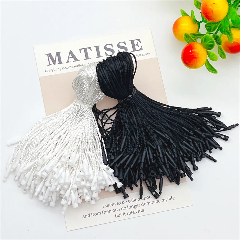500pcs-Lot-19-5cm-High-Quality-Polyester-Rope-Black-White-Tag-Rope-Snap ...