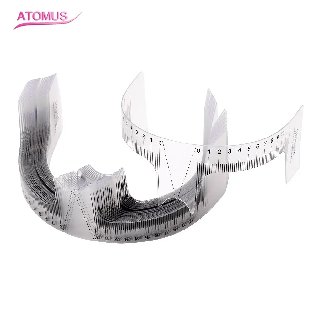 4pcs/lot Reusable Eyebrow Ruler Tool Permanent Makeup Eye Brow Grooming ...