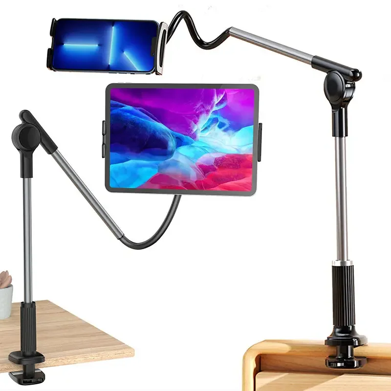 Long-Arm-Table-Stand-Holder-Aluminum-Lazy-Tablet-Phone-Holder-Universal ...