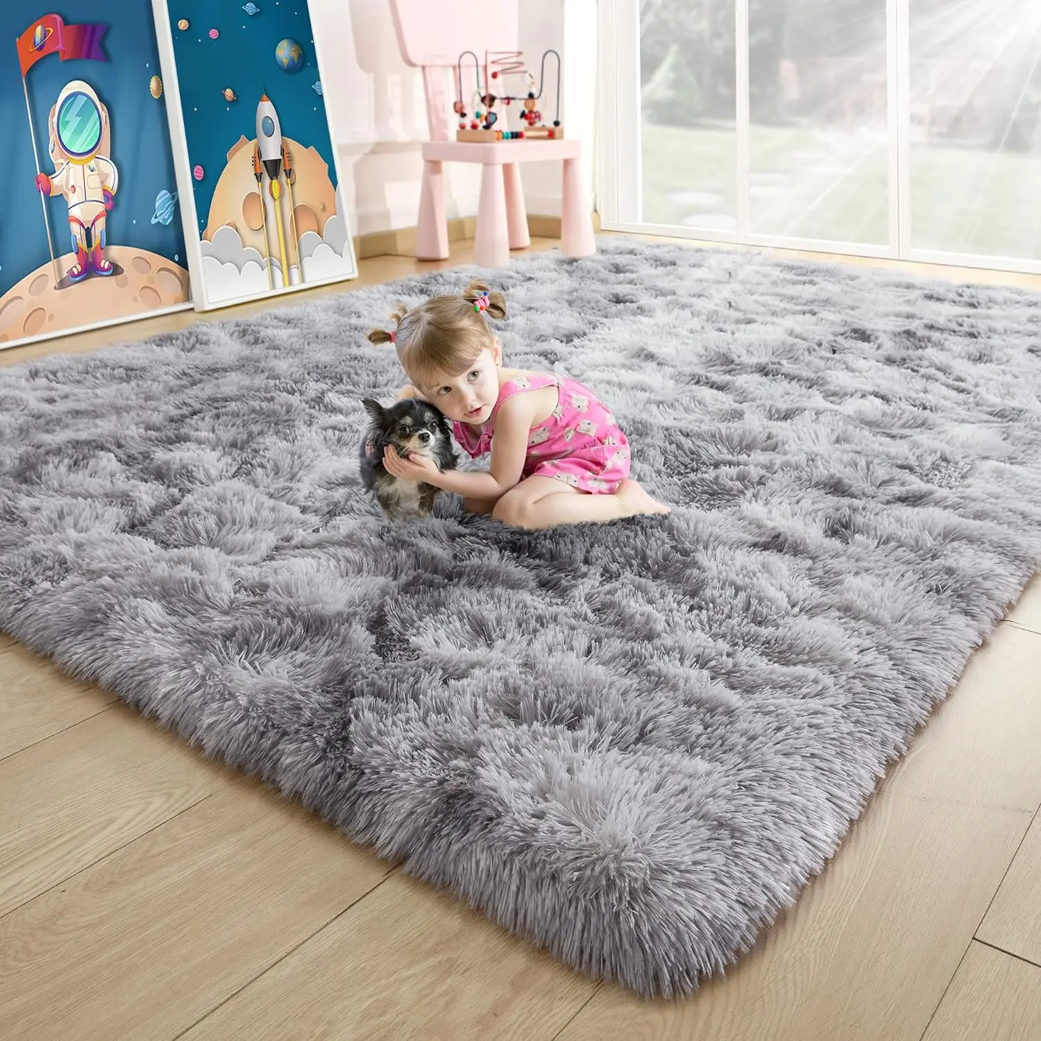 NOAHAS-Thick-Carpet-for-Living-Room-Rainbow-Plush-Rug-Children-Bedroom ...