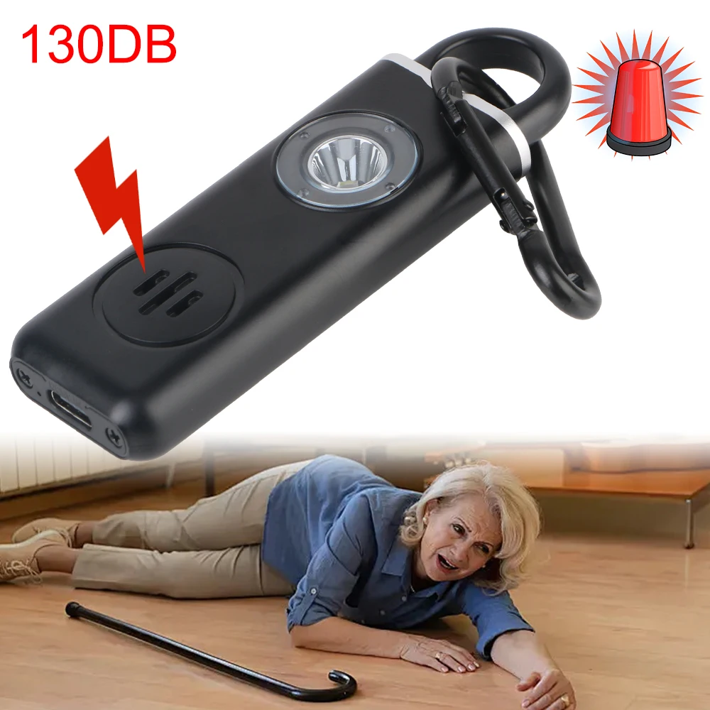 Personal-Self-Defense-Alarm-Self-Defense-Siren-With-LED-Light-130dB-For ...