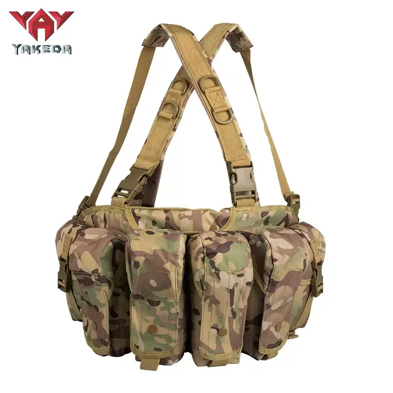 YAKEDA Chicom 4 Double Mag Pouches & 2 Utility Pouches Tactical Chest ...