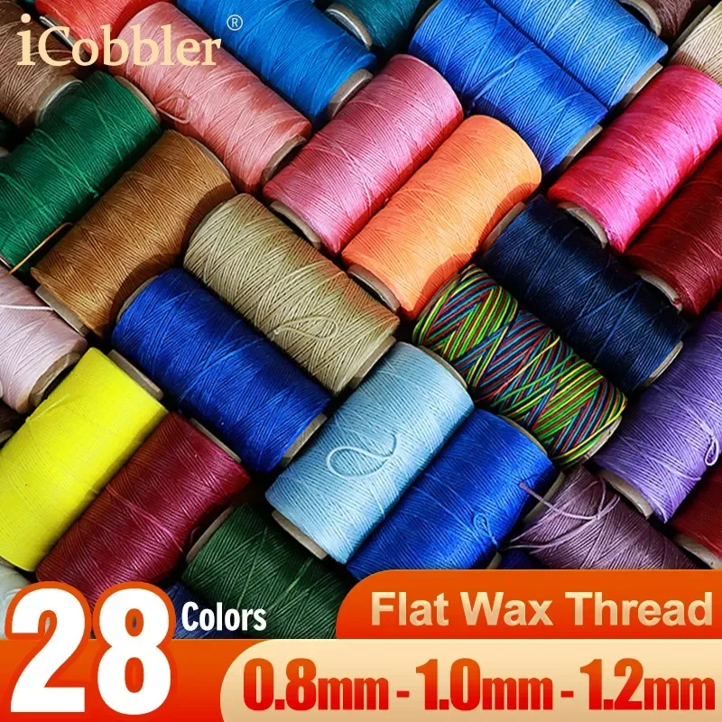 0-5mm-1-2mm-Flat-Waxed-Thread-for-Leather-Sewing-Wax-String-Polyester ...