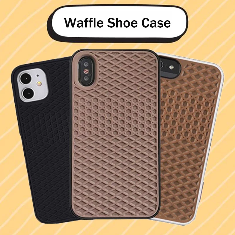 Capa para iphone 13 14 11 12 pro max xr xs x waffle sapato único caso de telefone para iphone 6 ...