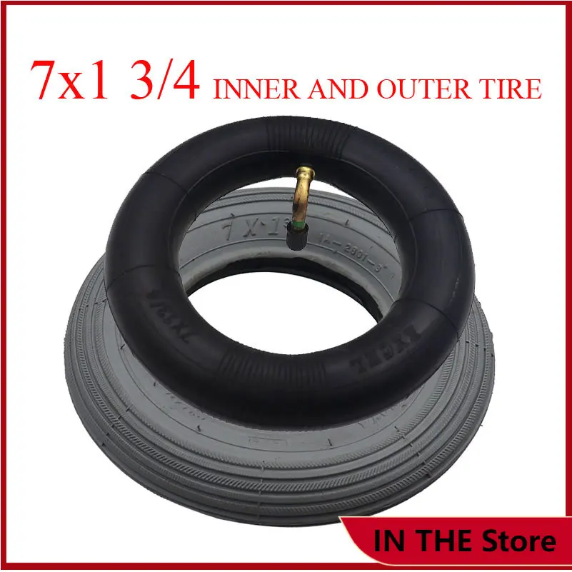 Thickened and Non Slip 7inch 7x1 3/4Pneumatic Tires inner outer tire ...
