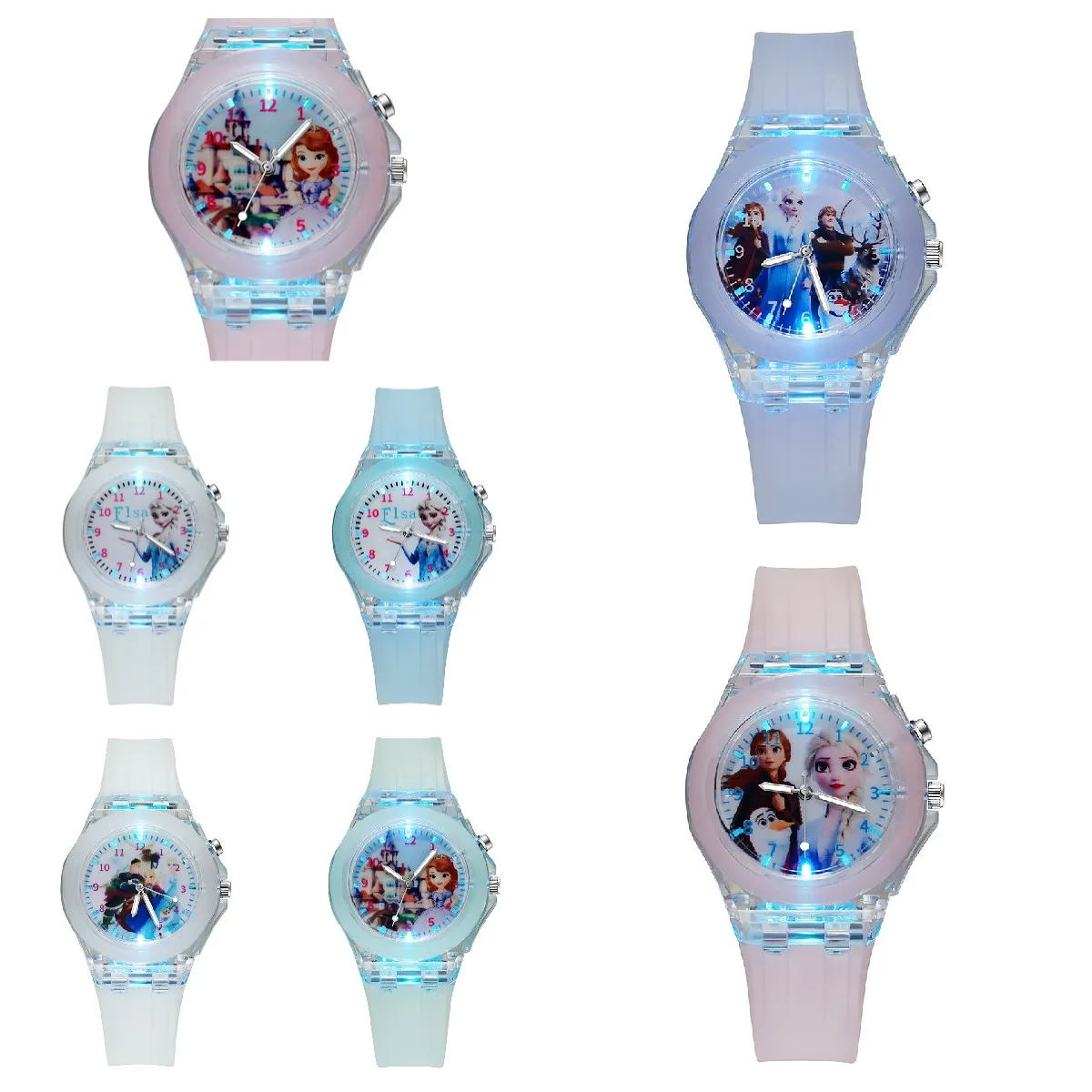 Disney Frozen Princess Anna Elsa Cartoon Watch Student Children's ...