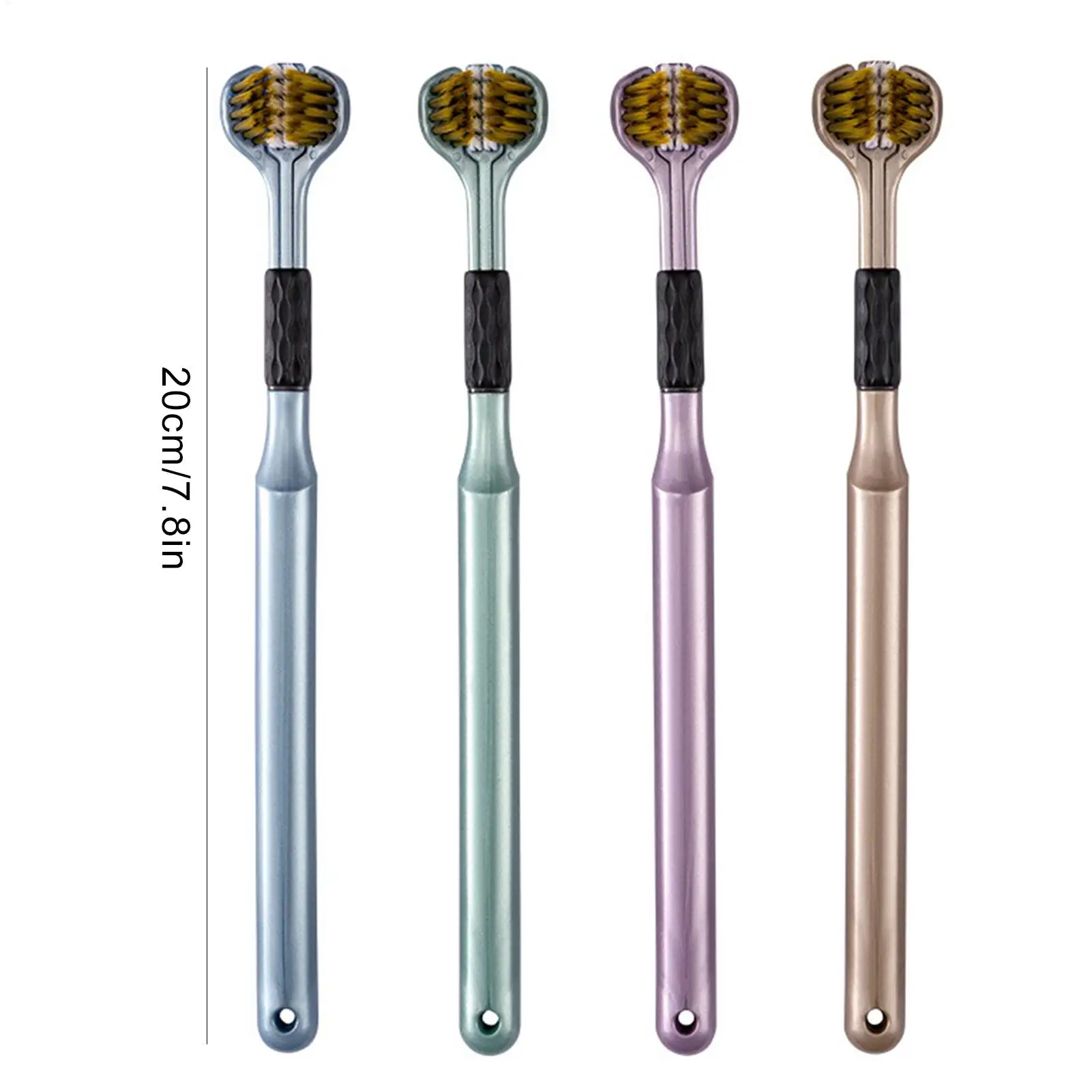 3-Sided Toothbrushes Extra Soft Bristle Toothbrush Multi-Angle Cleaning ...
