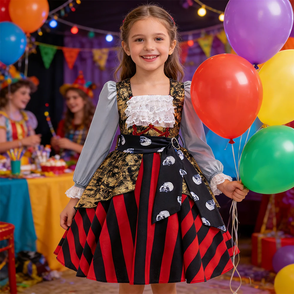 Children's Pirate Cosplay Halloween Costumes Girls Party Dresses Movie ...