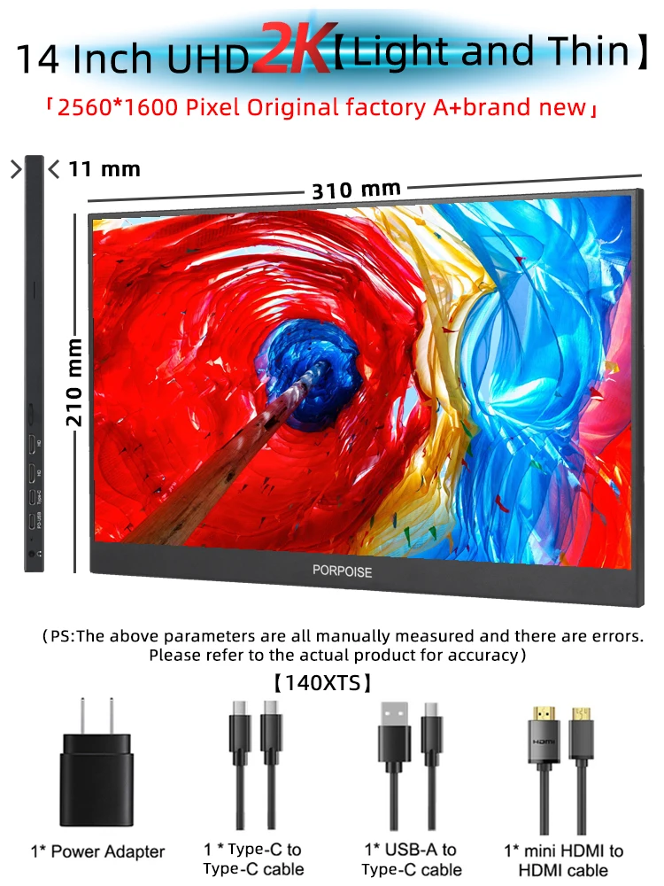 14-Inch-2-5K-Portable-Monitor-60Hz-2560-1600-16-10-100sRGB-Display-Game ...