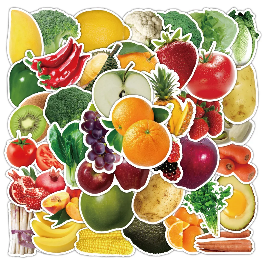 10-30-50PCS-Green-Food-Vegetable-Fruit-Sticker-DIY-Phone-Laptop-Luggage ...