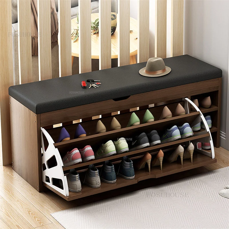 Nordic-Wood-Shoe-Cabinet-Home-Door-Shoe-Changing-Stool-Living-Room ...
