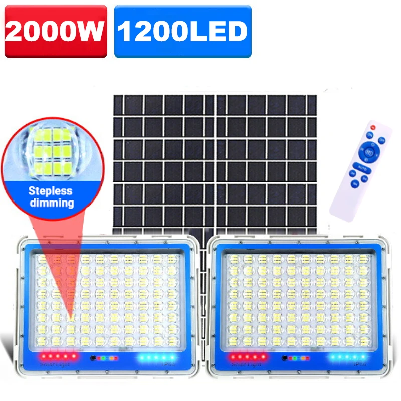 2000W-2head-Solar-Lights-Outdoor-Garden-LED-Refletor-Garden-Buildings ...
