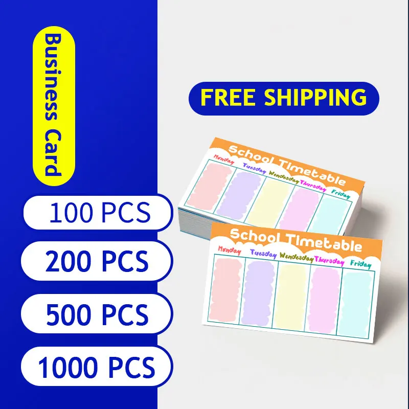 Business Card Custom Printable 300Gsm Paper Calling Cards Clean Edge ...