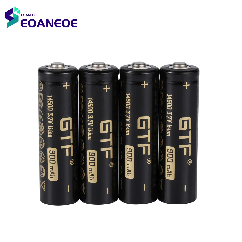 2022-New-14500-900mAh-100-Capacity-3-7V-Li-Ion-Rechargeable-Battery ...