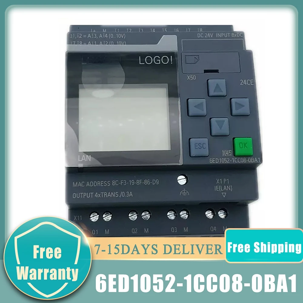 6ED1052-1CC08-0BA1 LOGO! DM8 24R Expansion Module PLC with Display PLC ...