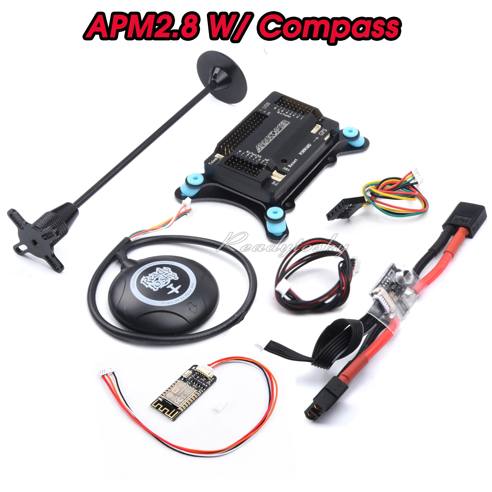 APM 2.8 APM2.8 ArduCopter 메가 비행 컨트롤러 8N GPS, F450 S500 원격 FPV RC 드론 RC 비행기용 나침반 및 전원 모듈 포함