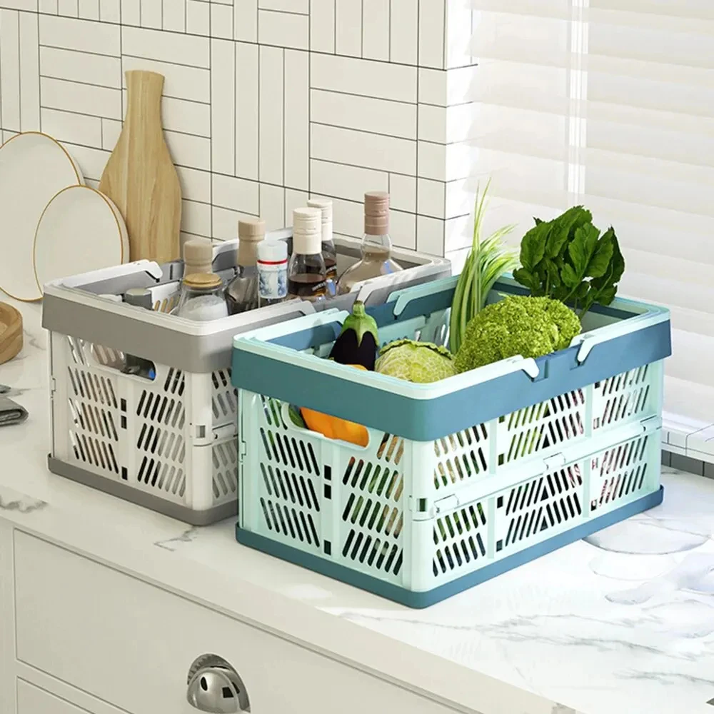 1pc Foldable Pastel Storage Basket Large Foldable Storage Box with ...