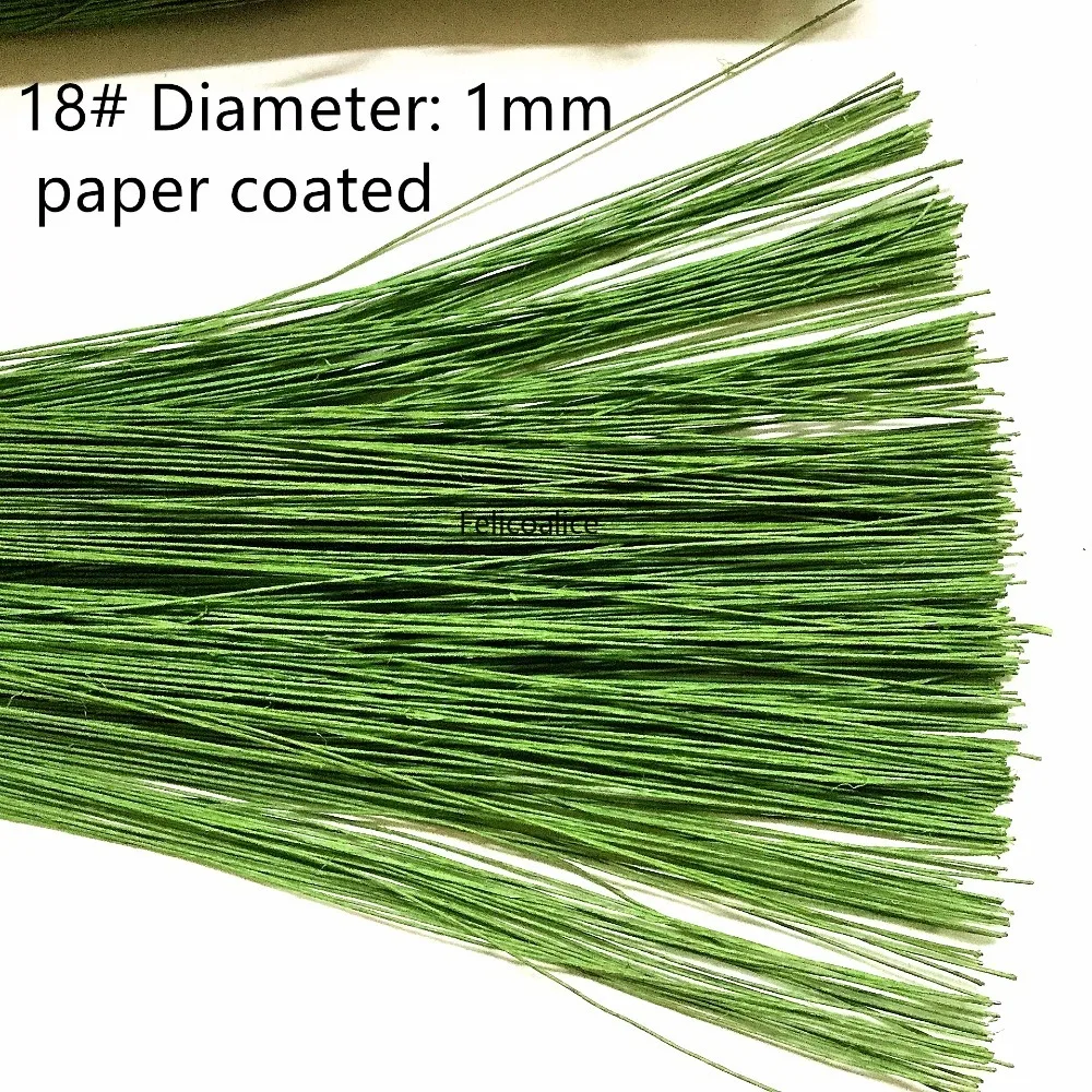 Alambres-de-hierro-verde-recubiertos-de-papel-para-bricolaje-Material ...