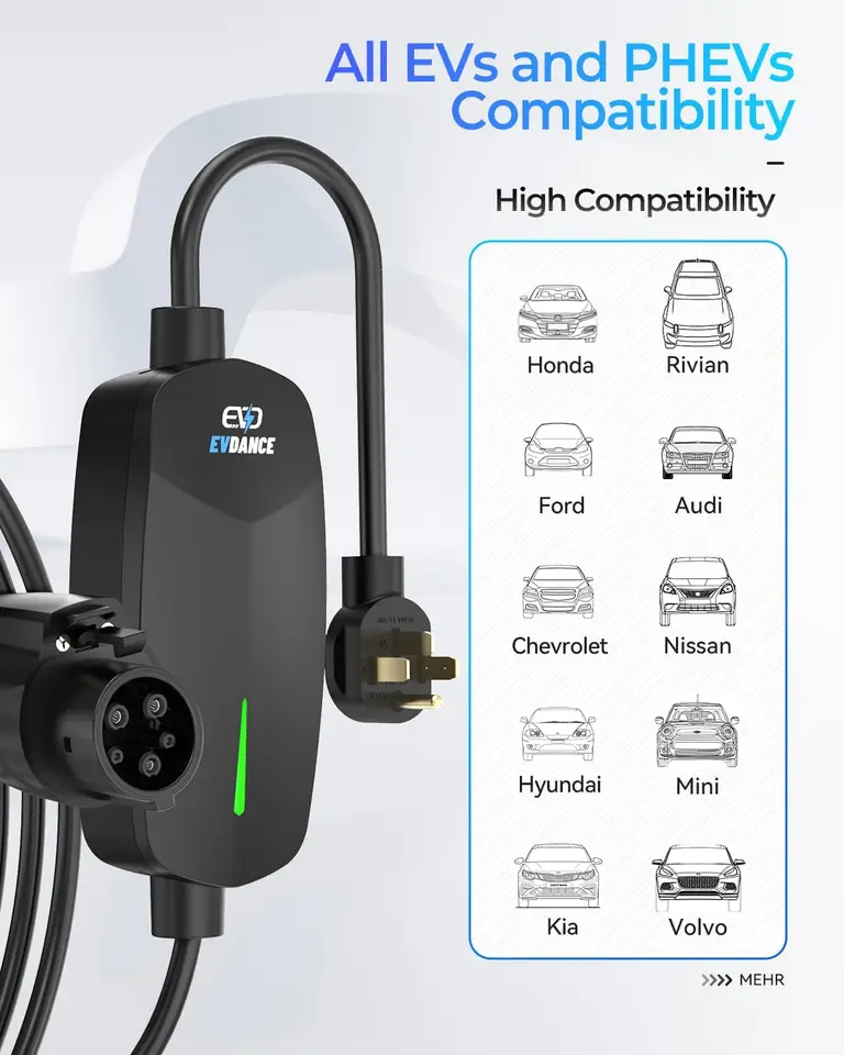 Level 2 Charger 40a Level 2 EV Charger, 40A 240V Voltage, NEMA 14-50 ...