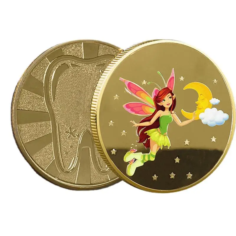 Tooth-Fairy-Coin-Sturdy-Tooth-Flower-Fairy-Commemorative-Coin-Multi ...