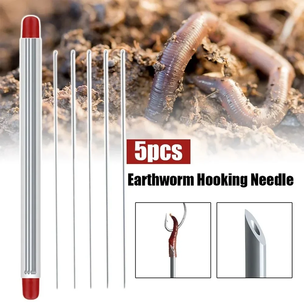 Quick-Earthworm-Hooking-Needle-Pins-Hollow-Gas-Needle-Fishing-Tools ...