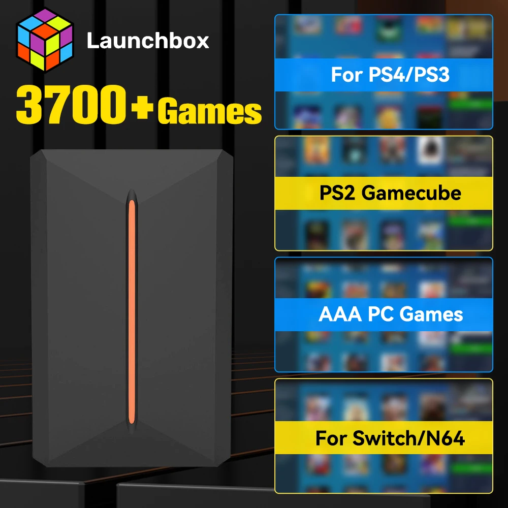 Launchbox-disco duro de juego externo de 500GB, consola de juegos Retro ...