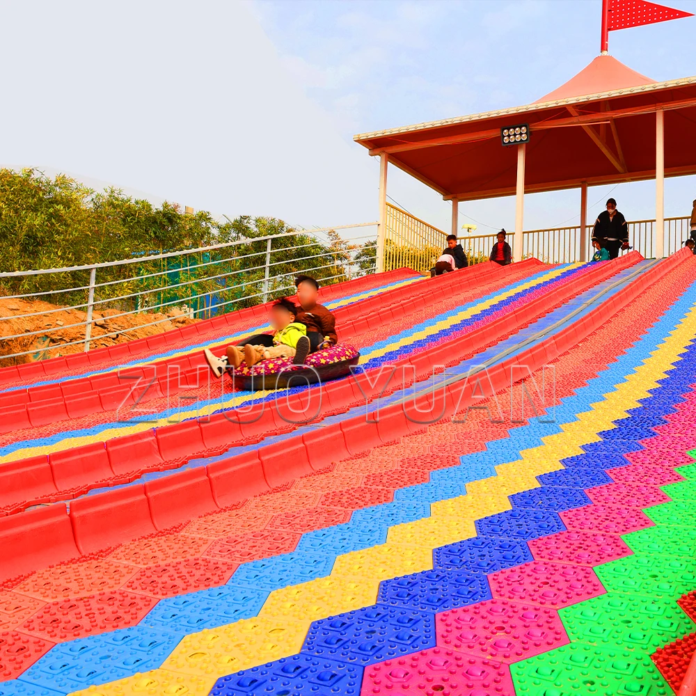 China Ski Slope Outdoor Slider rainbow Giant Slide rainbow Dry Snow ...