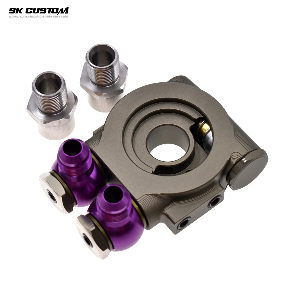 Oil-Radiator-Adapter-Car-Universal-Filter-Modification-Oil-Cooling-Kit ...