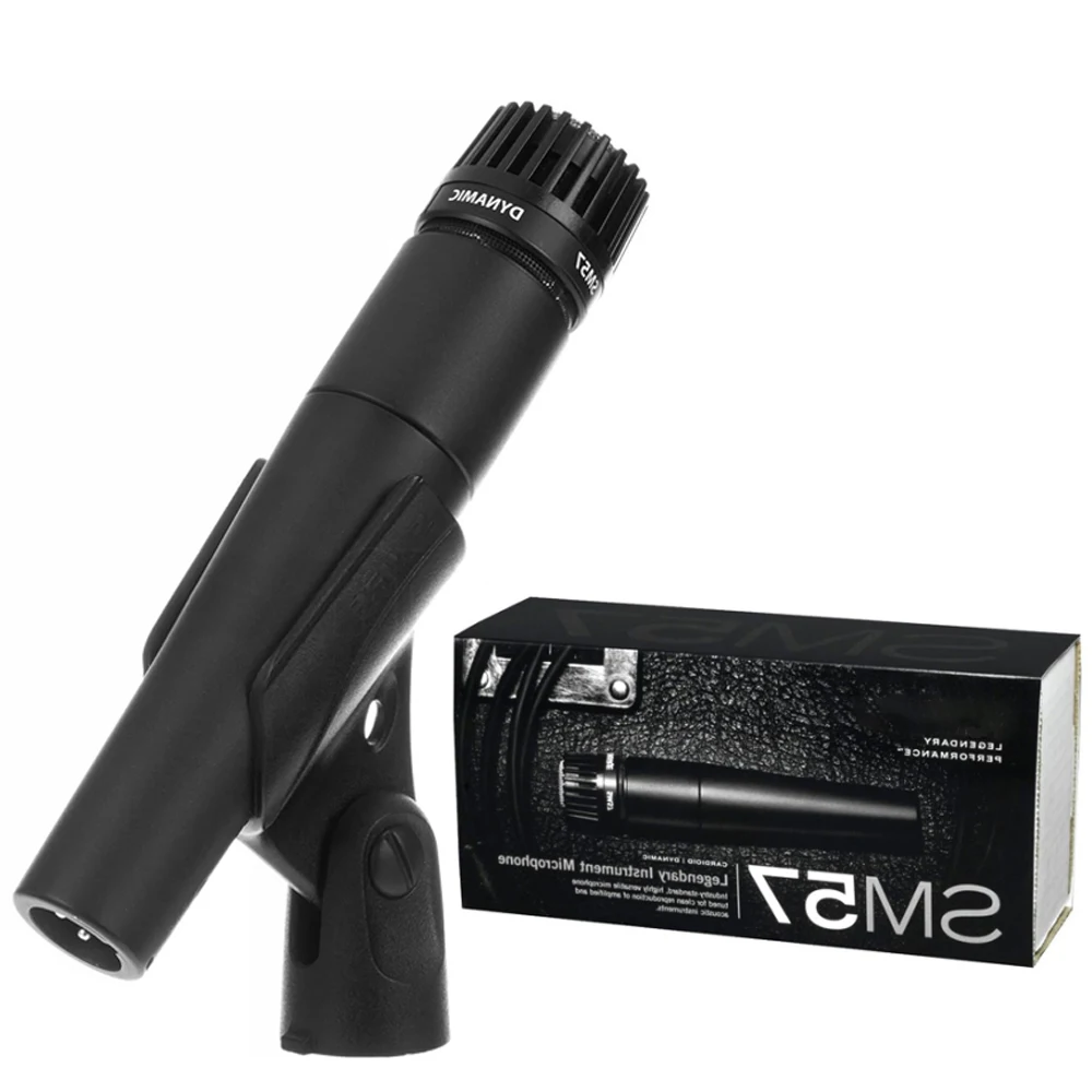 SHURE SM57 용 레전더리 다이나믹 마이크, 전문 핸드 헬드 카디오이드 가라오케 마이크, 무대 스튜디오 및 홈 레코딩 ...