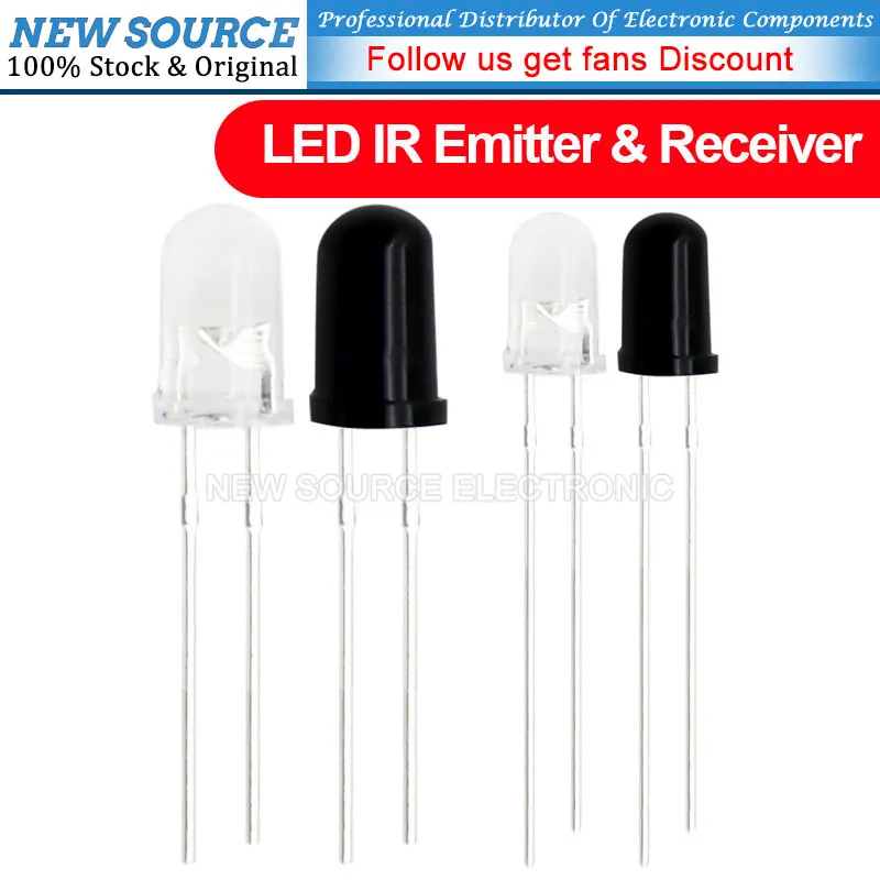 10pairs-3mm-5mm-850nm-940nm-LED-Infrared-Emitter-and-IR-Receiver-Diode ...