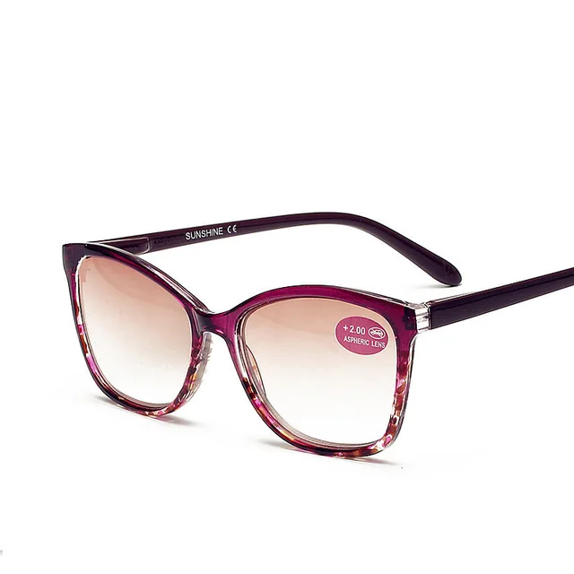 Floral Sun Reading Glasses Women Brown Lens Sunglasses Prebyopia ...