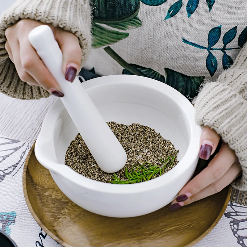 1PCS DIA 60mm 80mm 100mm 130mm 160mm Lab Porcelain Mortar and Pestle ...