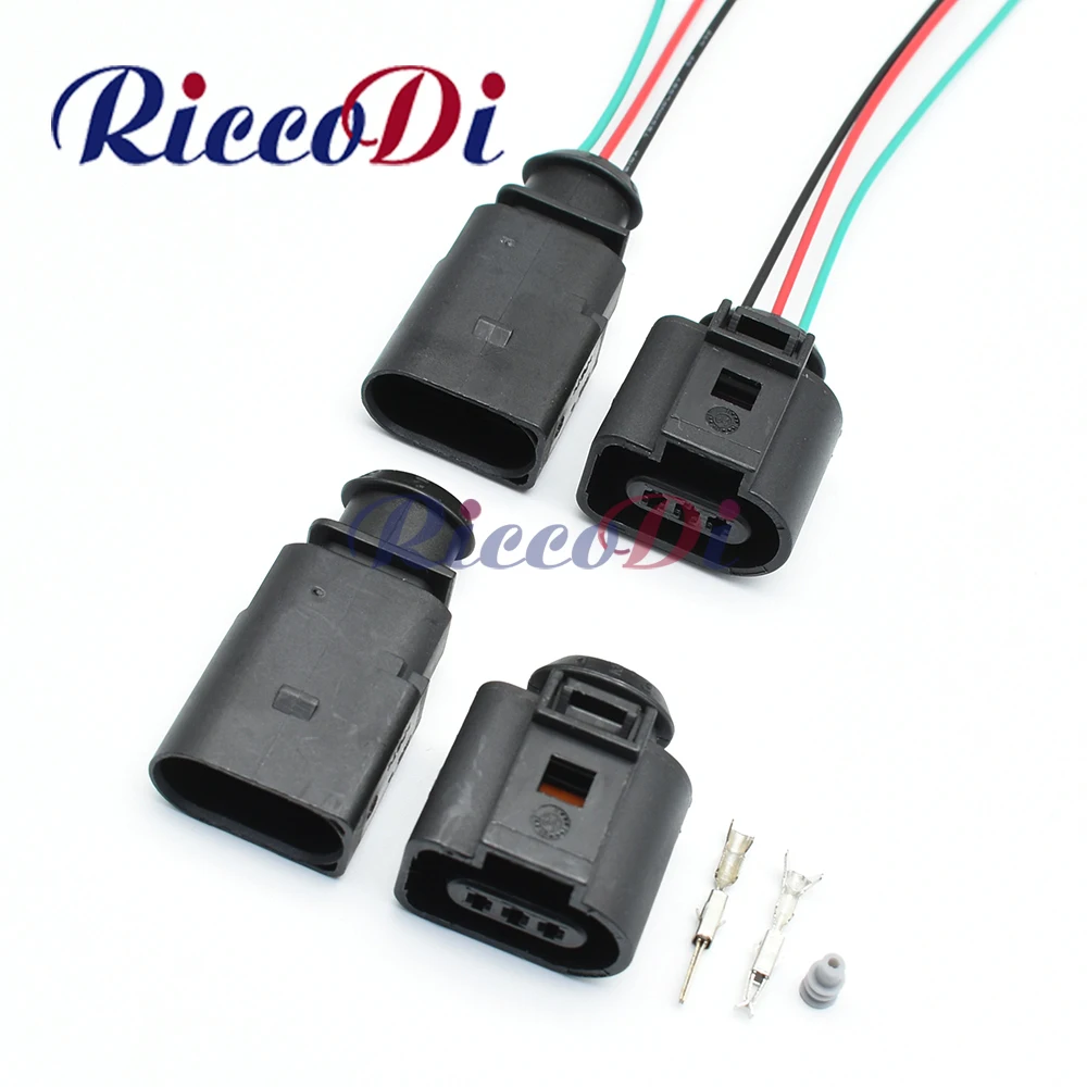 1 Set 3 Pin Way 1J0973703 Waterproof Electrical Wire Connector Temp ...
