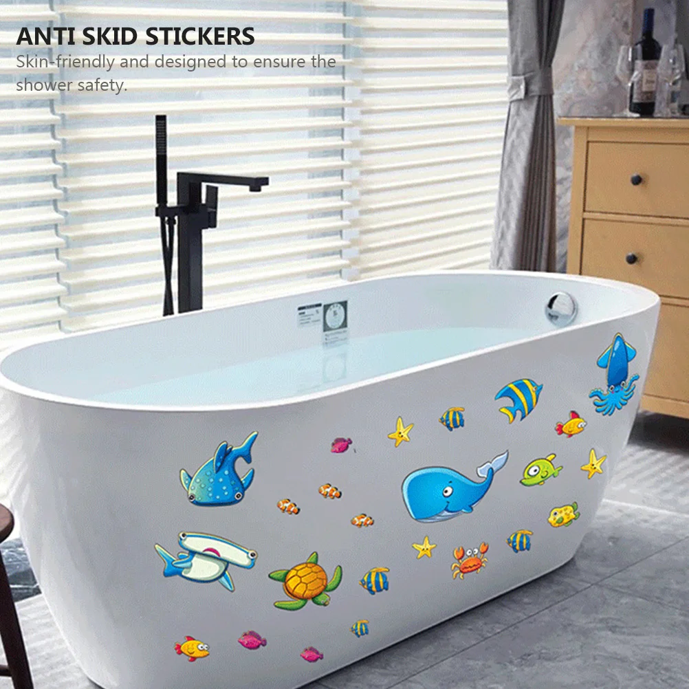 Water-Proof-Anti-slip-Cartoon-Wall-Sticker-Child-Baby-Bath-Tub-Animal ...