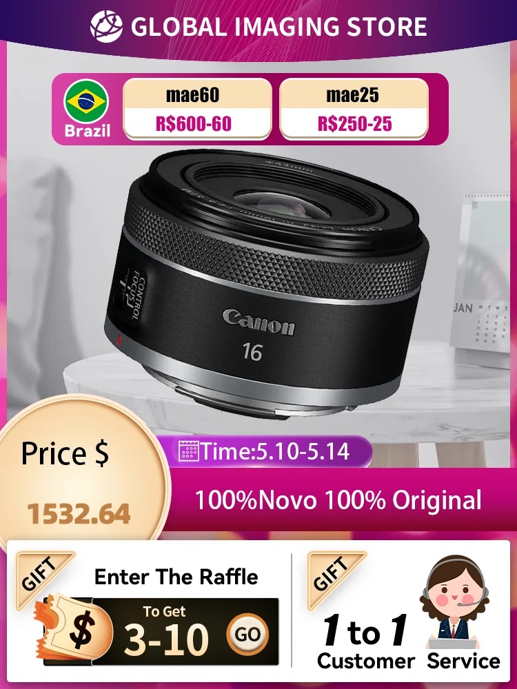 Canon RF 16mm F2.8 STM Macro Full Frame Ultra Wide Mirrorless Camera Lens For EOS RP R R6 R5 ...