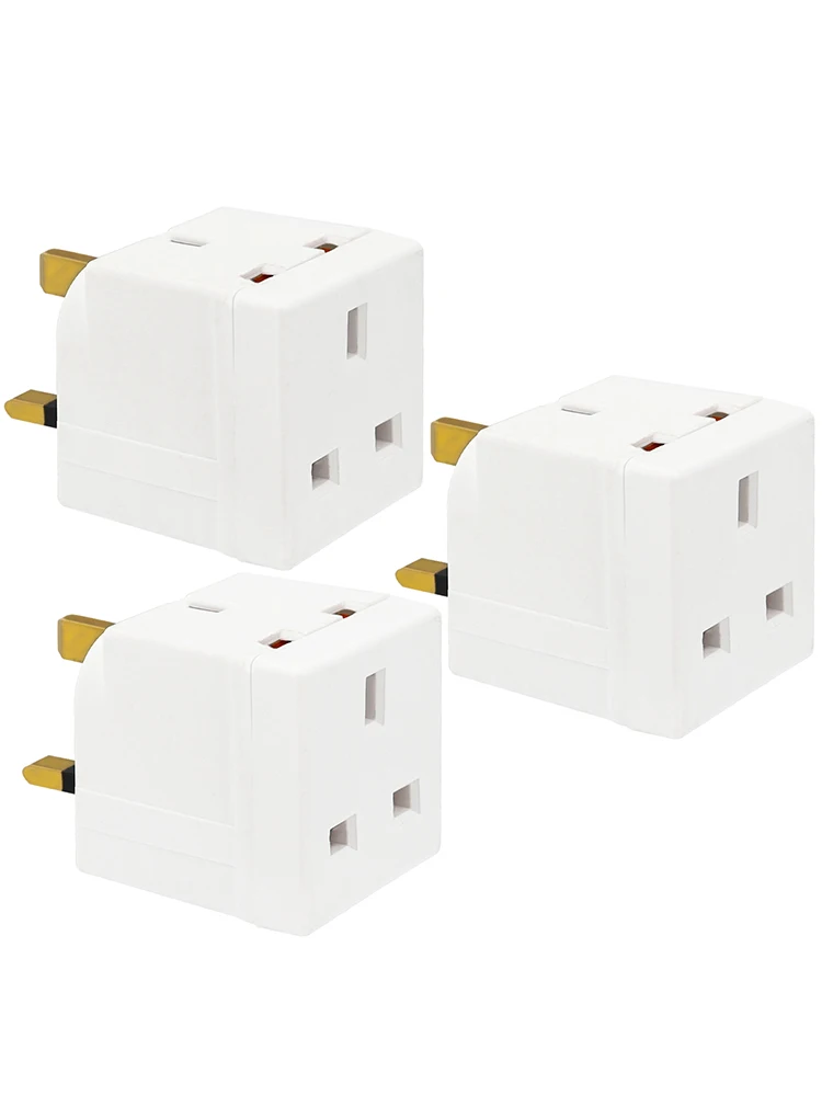 2-Way-Double-Plug-Adaptor-Multi-Plugs-Extension-Sockets-Adapter-UK-3 ...