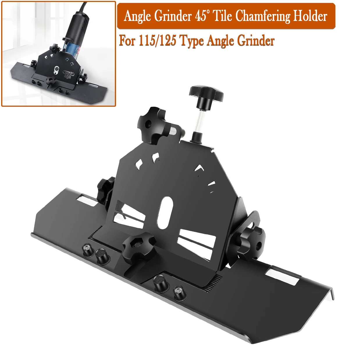 45-Degree-Tile-Chamfering-Tool-Holder-Angle-Grinder-Adjustable-Angle ...
