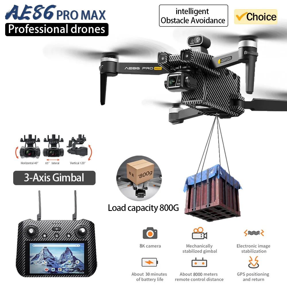 New-AE86-PRO-MAX-Professional-Drone-GPS-Dual-Camera-FPV-Wide-Angle-3 ...