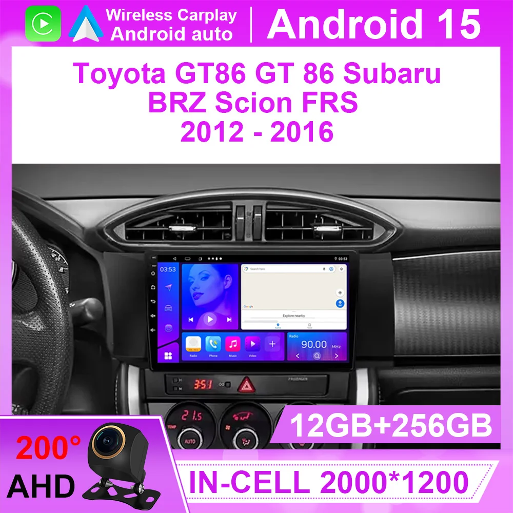 Android 15 Car Radio For Toyota GT86 GT 86 Subaru BRZ Scion FRS 2012 ...