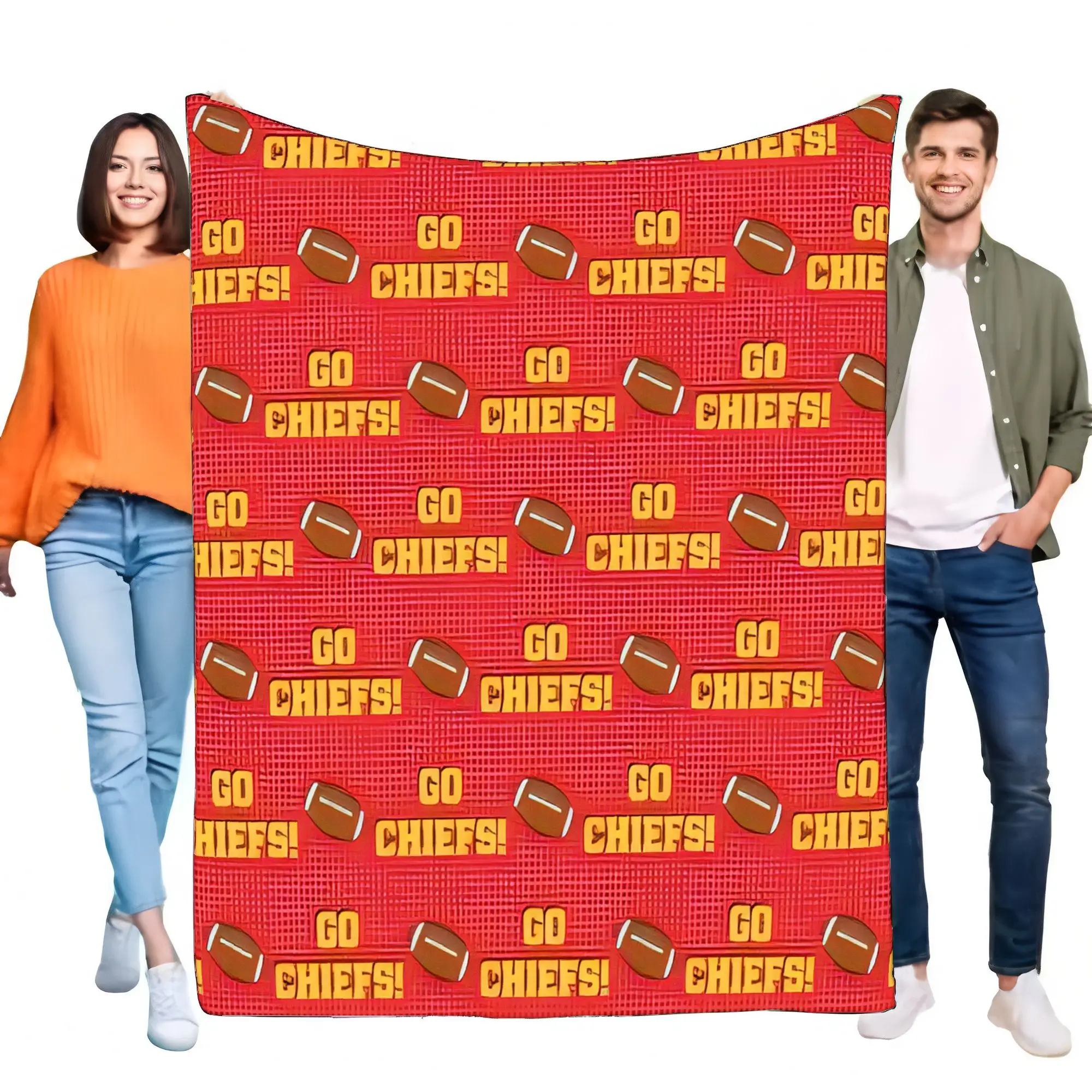 NFL Kansas City Chiefs Blanket Soft Cozy Throw for Bed, Sofa ...