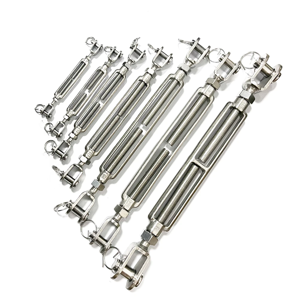 2Pcs-304-Stainless-Steel-Jaw-and-Jaw-Turnbuckles-M5-M6-M8-M10-M12-M14 ...
