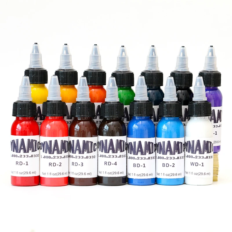 14Colors 30ml/Bottle Professional TattooInk for Body Art Natural Plant ...