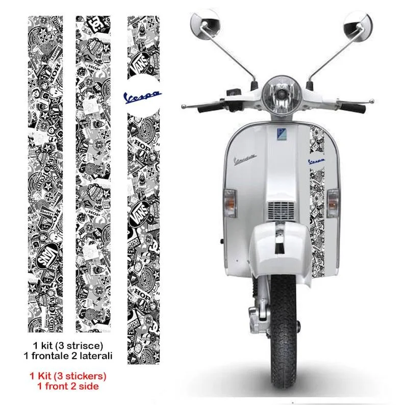 For-1Set-Vespa-sticker-strip-sticker-bomb-white-black-with-vespa ...