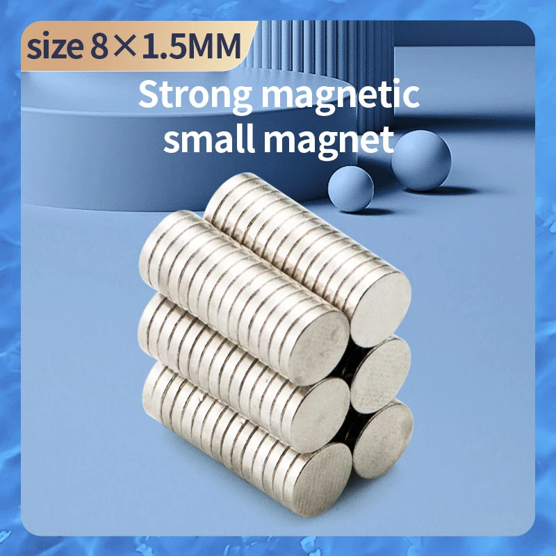 50pcs magnet strong magnetic patch 8x1.5 round strong magnet 8 * 1.5mm ...