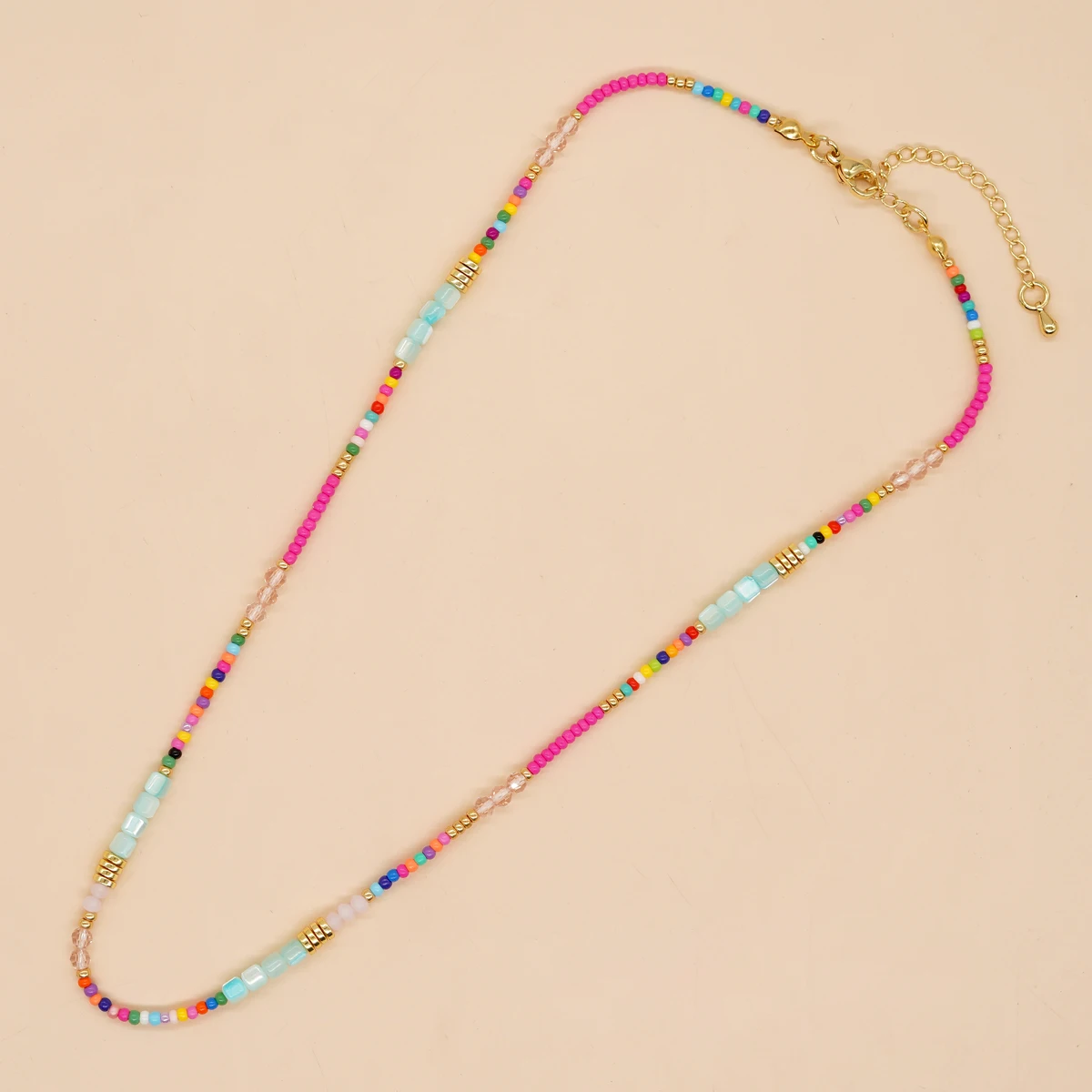 Go2boho-Boho-Beaded-Necklaces-For-Women-Rainbow-Colorful-Summer ...