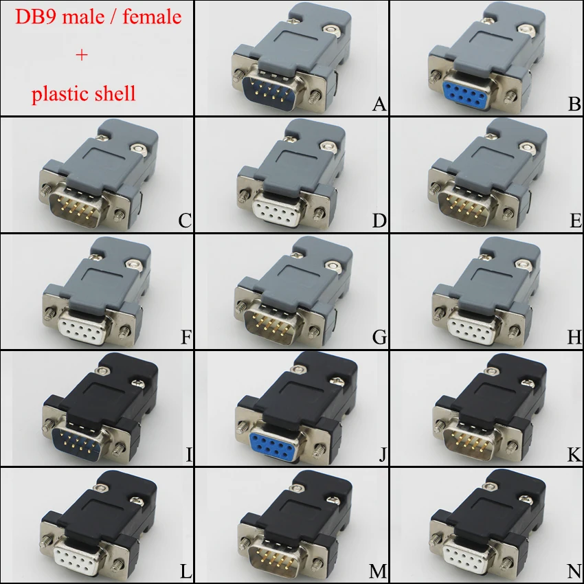 DB9-serial-adapter-connector-Plug-D-type-RS232-COM-9-pin-hole-port ...