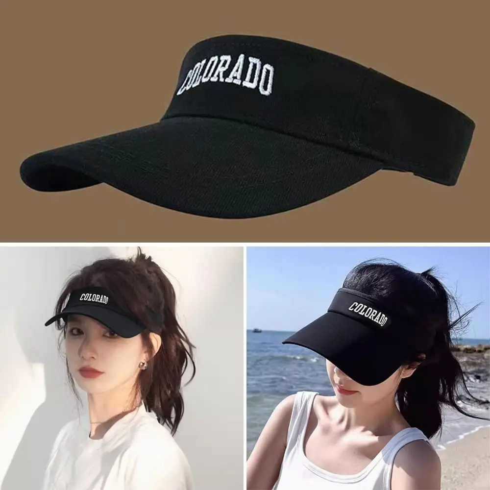 Summer-Breathable-Sun-Hats-Adjustable-Visor-Sun-Protection-Top-Empty ...