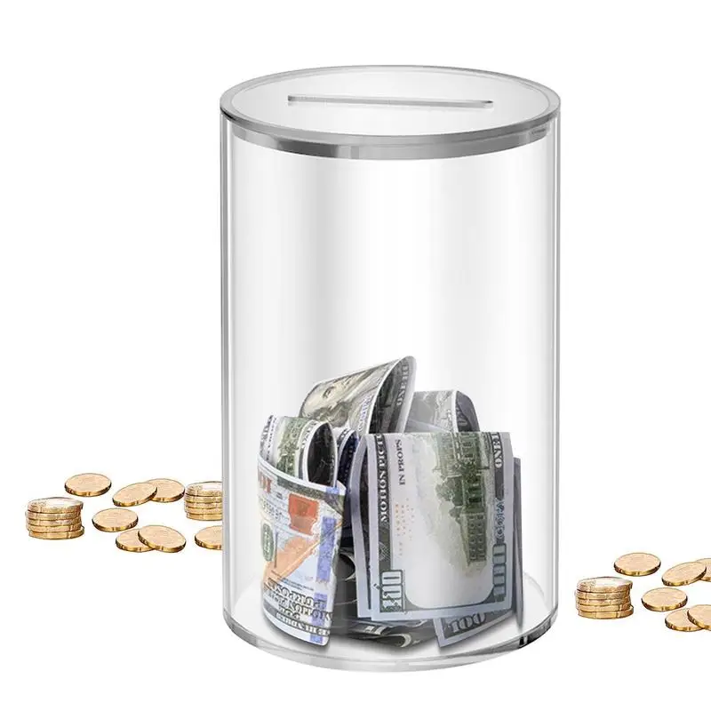Piggy-Bank-for-Adults-Kids-Acrylic-Clear-Piggy-Bank-Coin-Bills-Bank ...