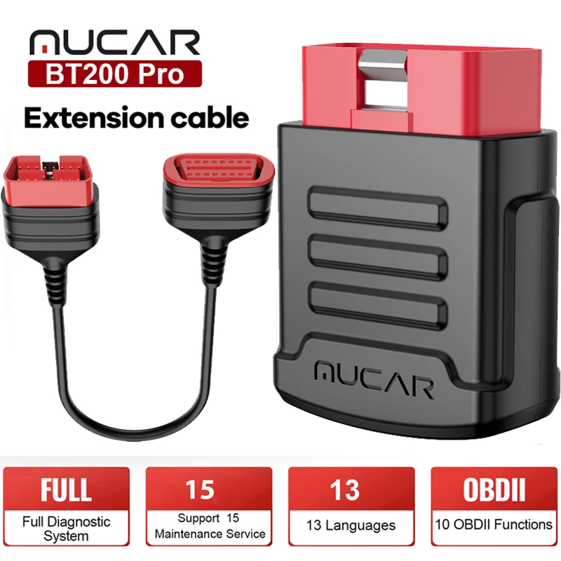 MUCAR BT200 Pro Obd2 Automotive Diagnostic Tools BT200 Bluetooth obd2 Scanner Automotriz Code ...